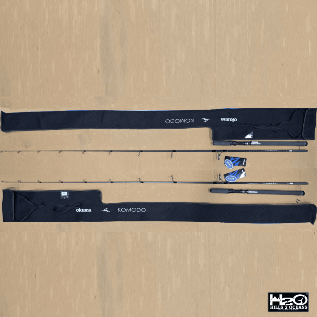 Okuma Komodo 7.6ft Butt Joint Heavy Spinning Rod - hills2oceans